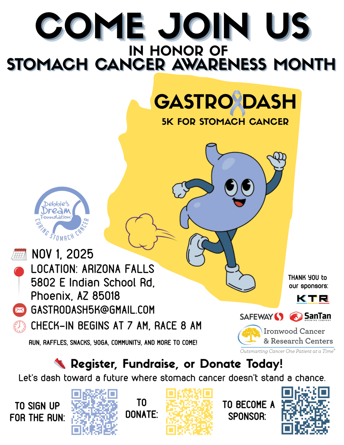 Gastro Dash 5K for Stomach Cancer - Debbie's Dream Foundation